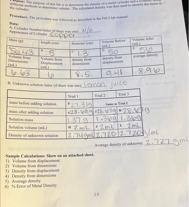 Solved average y Post Lab Questions (questions 1-5): 1. | Chegg.com