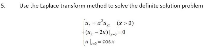 Solved Use the Laplace transform method to solve the | Chegg.com