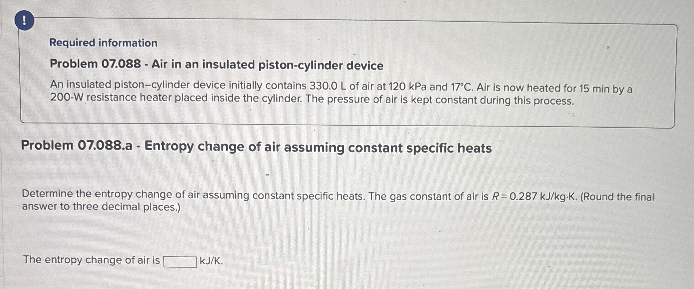 Solved !Required informationProblem 07.088 - ﻿Air in an | Chegg.com