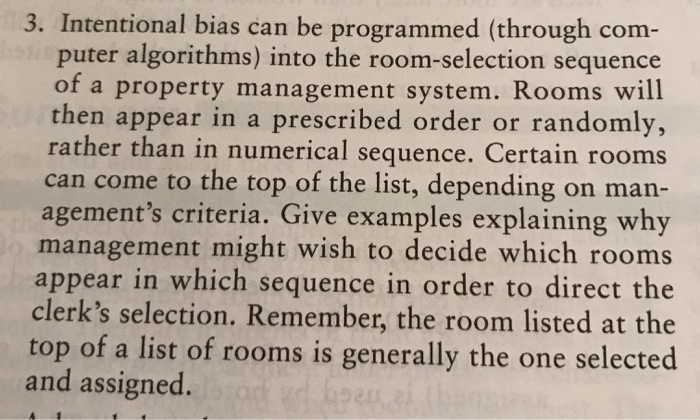 Solved 3. Intentional bias can be programmed (through com- | Chegg.com