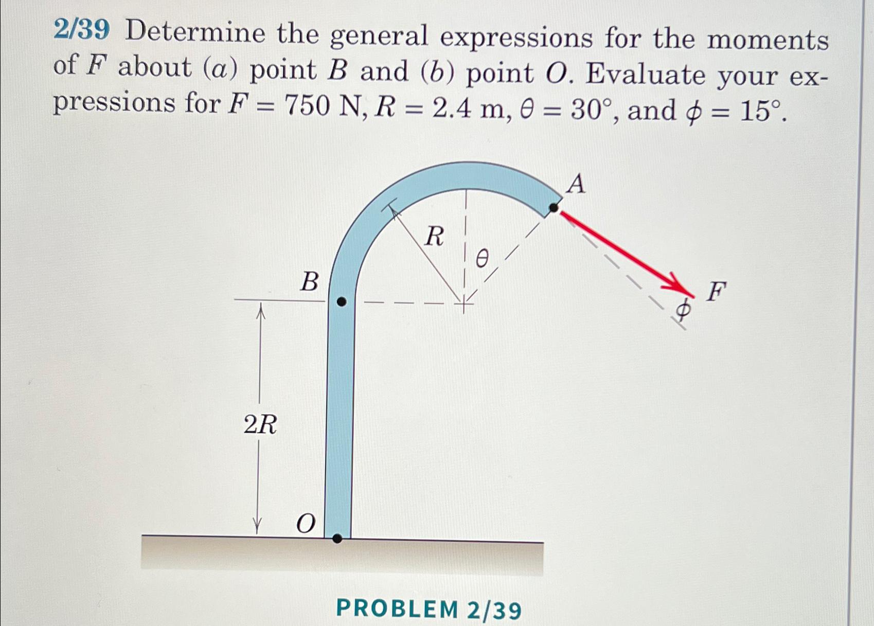 Solved 2/39 ﻿Determine the general expressions for the | Chegg.com