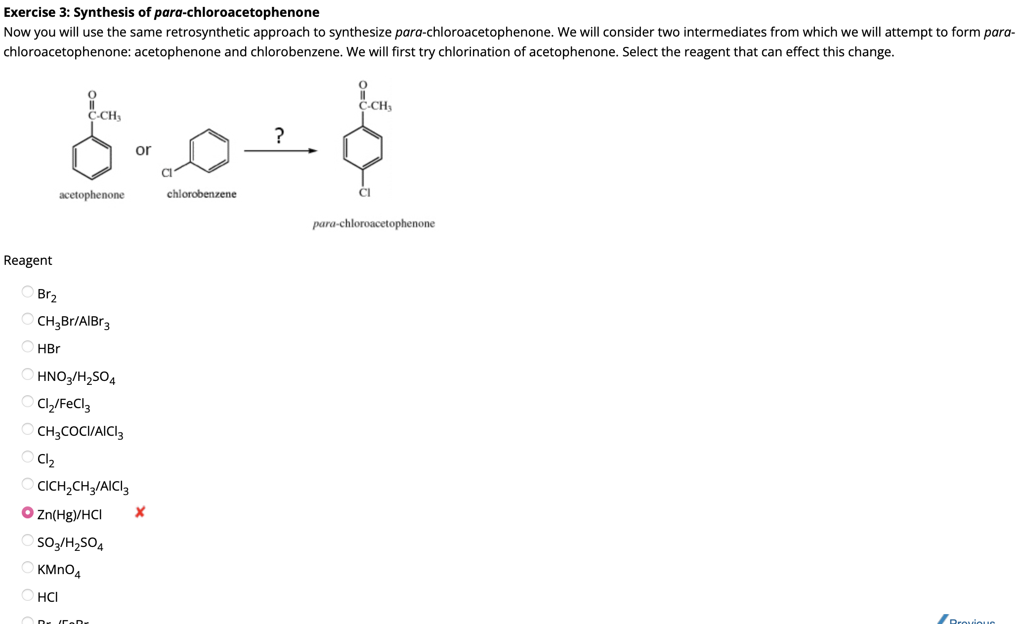 Solved Synthesis of para-chloroacetophenoneNow you will use | Chegg.com