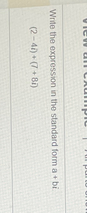 Solved Write the expression in the standard form | Chegg.com