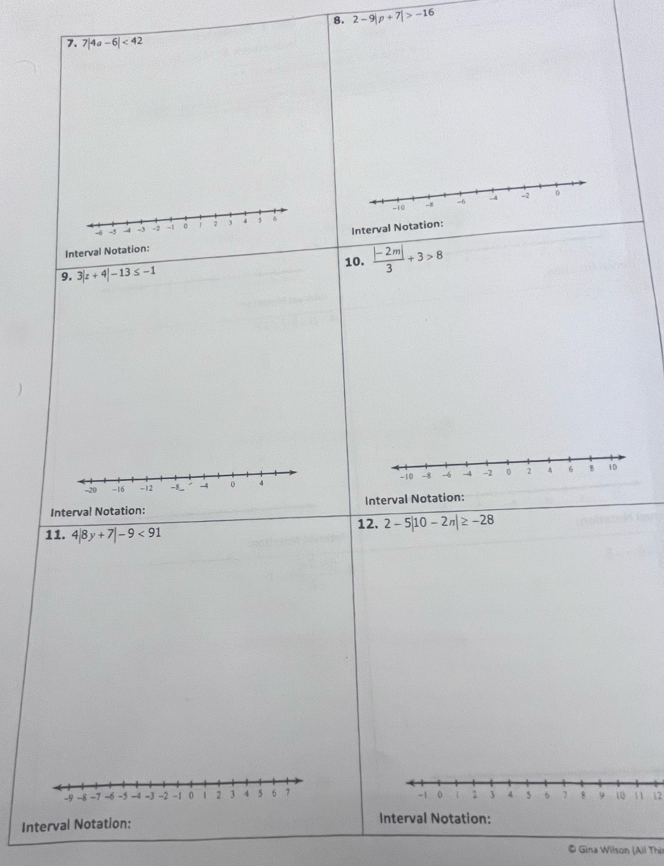 Solved SOLVE SEVEN THROUGH TWELVE. DO NOT ONLY SOLVE ONE | Chegg.com