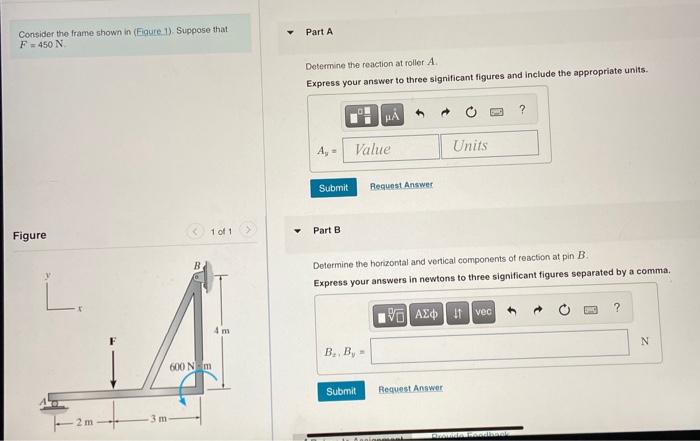 Solved Part A Consider the frame shown in (Figure 1). | Chegg.com
