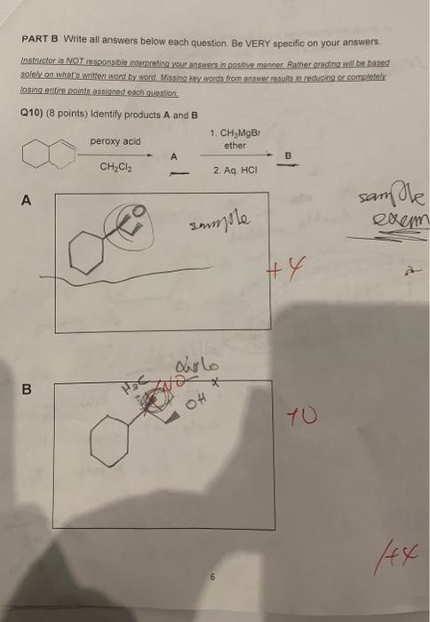 Solved PART B Write all answers below each question. Be VERY | Chegg.com Solved PART B Write all answers below each question. Be VERY | Chegg.com