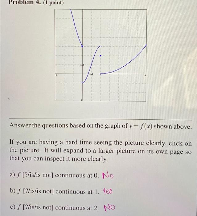 Solved Problem 4. (1 point) Answer the questions based on | Chegg.com