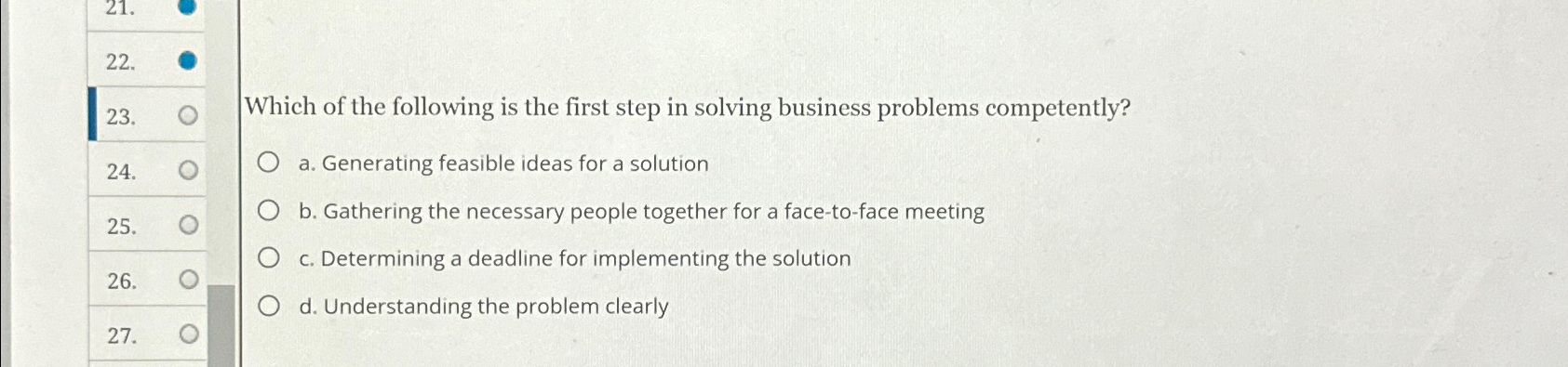 Solved Which of the following is the first step in solving | Chegg.com