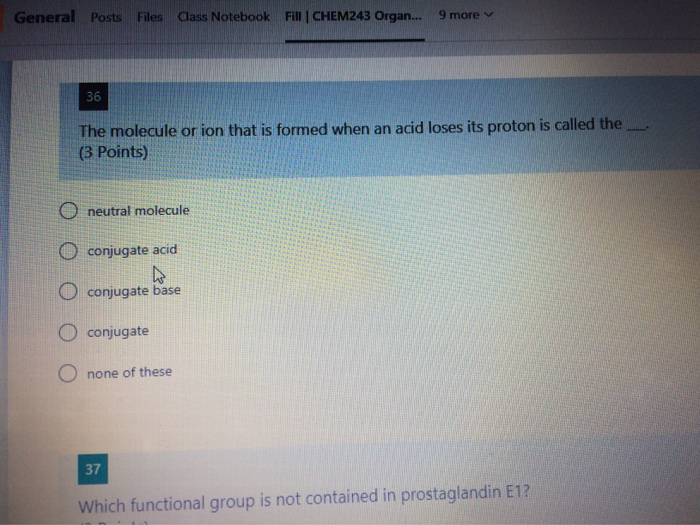 Solved General Posts Files Class Notebook Fill CHEM243 | Chegg.com