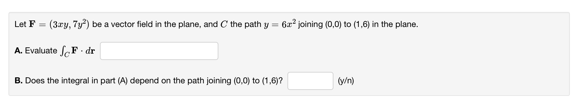 Solved Let F=(3xy,7y2) ﻿be a vector field in the plane, and | Chegg.com