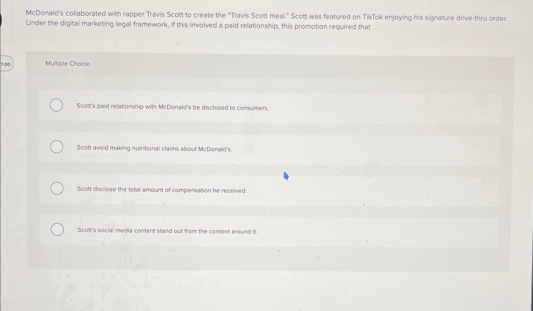 Solved McDonald's collaborated with rapper Travis Scott to | Chegg.com