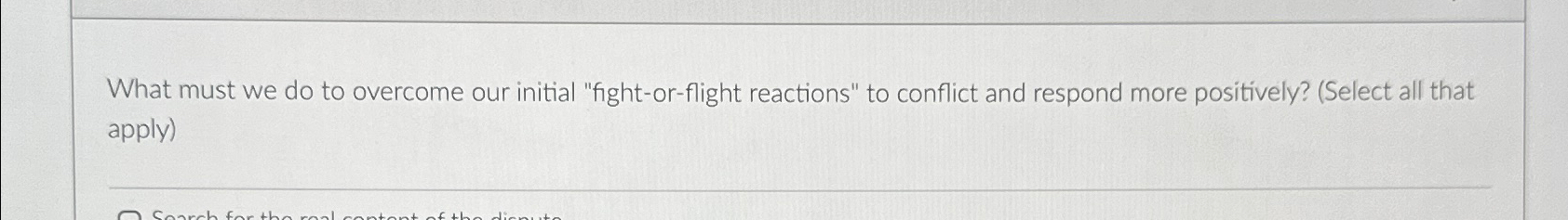 Solved What must we do to overcome our initial | Chegg.com