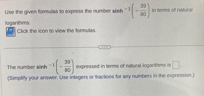 Solved Use the given formulas to express the number | Chegg.com
