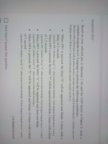 Question 2(c) C. Based on your selected pin in | Chegg.com
