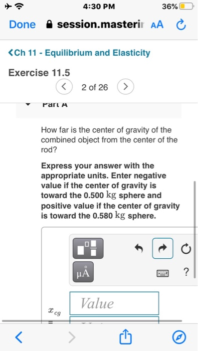 Solved 4:30 PM 36% Done session.masteri AA Ch 11- | Chegg.com