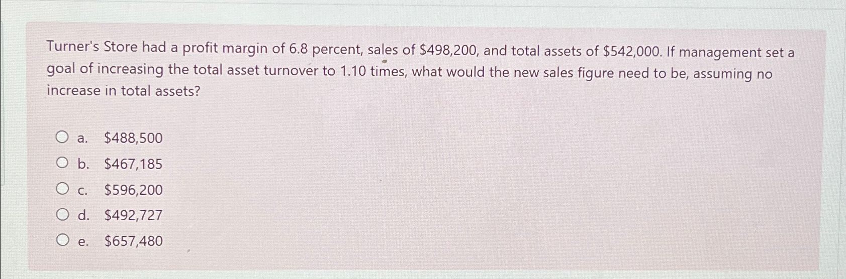 Solved Turner's Store had a profit margin of 6.8 ﻿percent, | Chegg.com