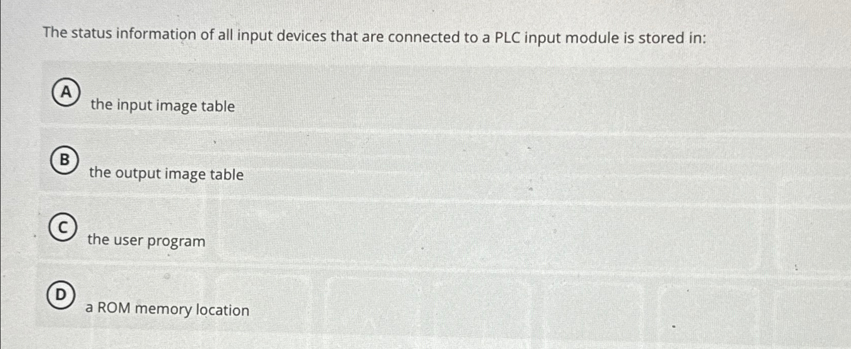 Solved The status information of all input devices that are | Chegg.com