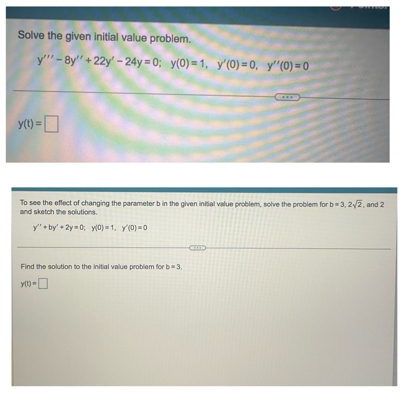 Solve the given initial value | Chegg.com