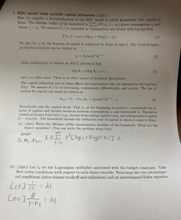 Solved (c) (4pts) Interpret the two intratemponal conditicas | Chegg.com