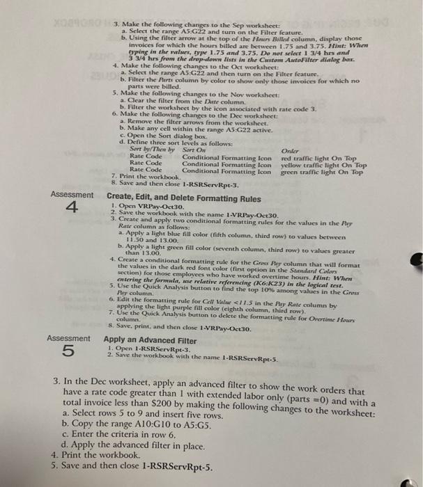 Solved Format a Billing Summary 1. Open BillingsOct4to8. 2. | Chegg.com