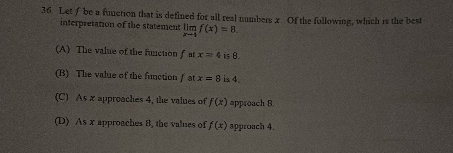 Solved Let f ﻿be a function that is defined for all real | Chegg.com