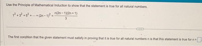 Solved Use the Principle of Mathematical Induction to show | Chegg.com