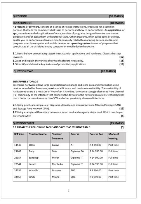 Solved A program, or software, consists of a series of | Chegg.com