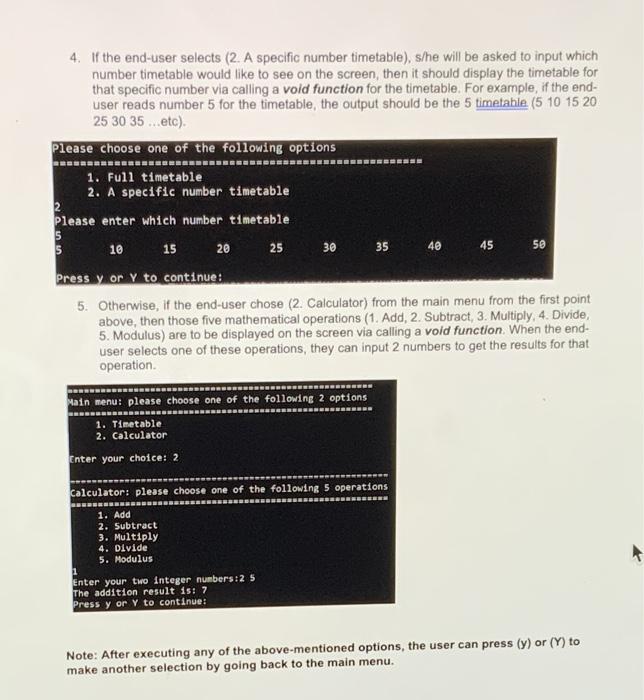 Solved Exercise#1: Various math operations using void | Chegg.com