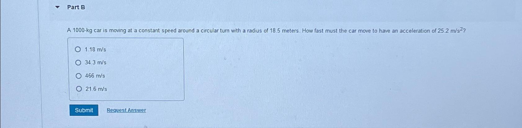 Solved Part BA 1000-kg ﻿car is moving at a constant speed | Chegg.com