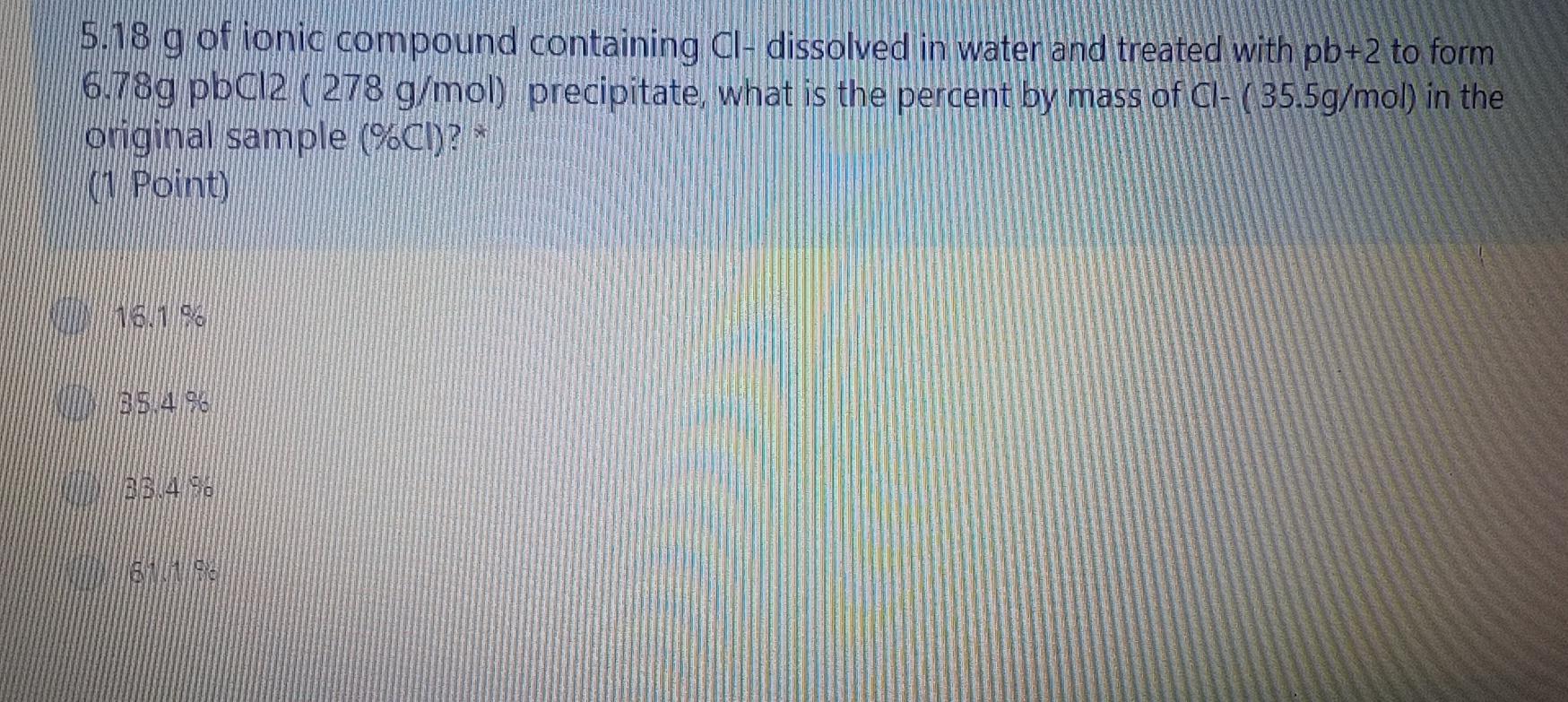 Solved 5.18 g of ionic compound containing al dissolved in | Chegg.com