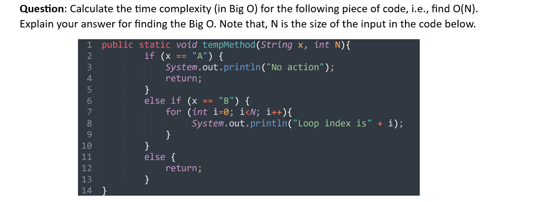 Solved Calculate the time complexity (in Big O) ﻿for the | Chegg.com
