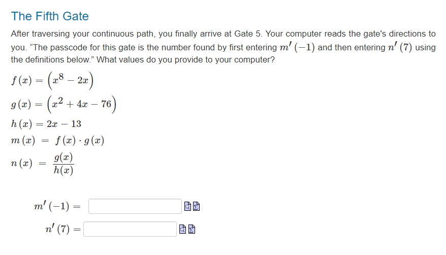 Solved The Fifth GateAfter traversing your continuous path, | Chegg.com