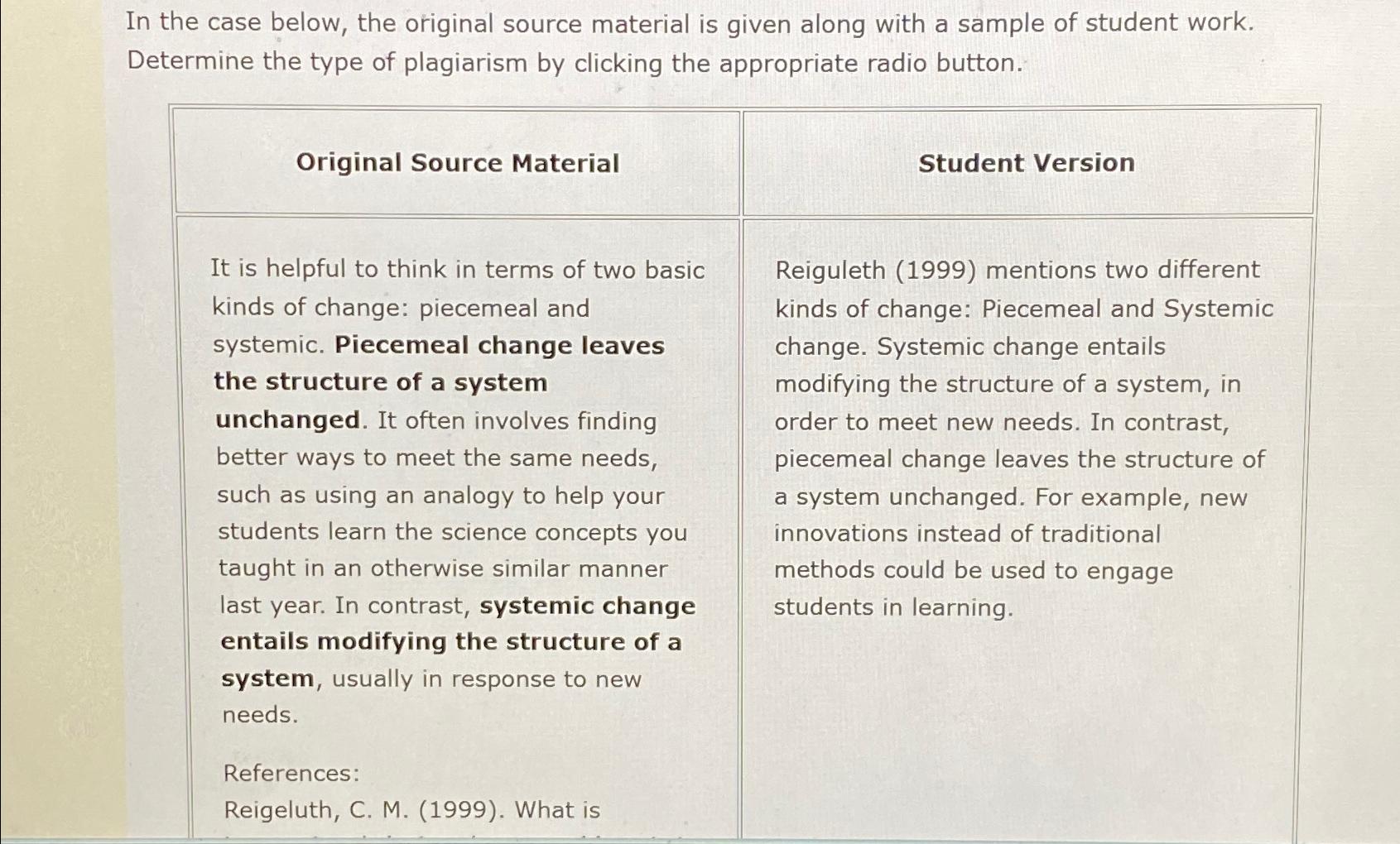 Solved In the case below, the original source material is | Chegg.com