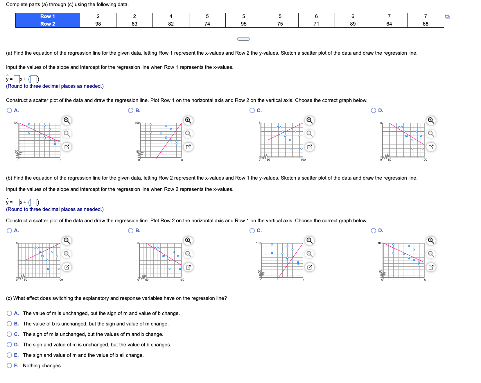 Solved Complete parts (a) ﻿through (c) ﻿using the following | Chegg.com