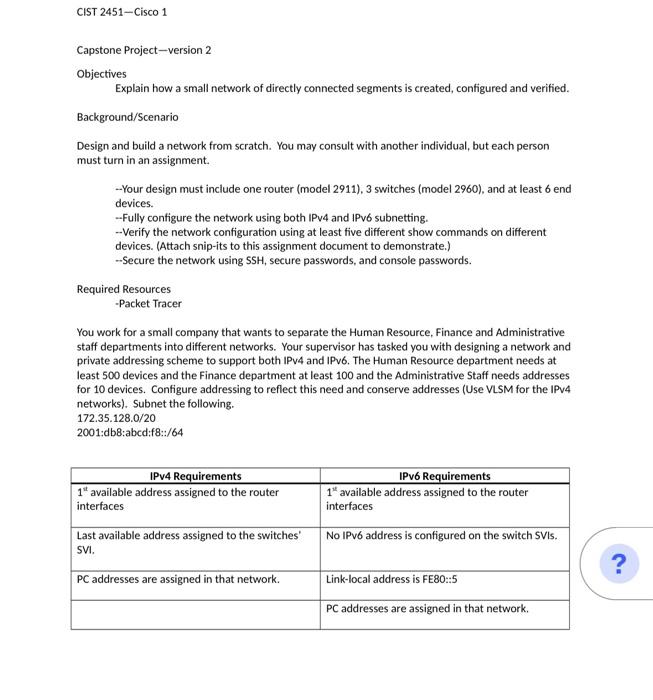 Solved Complete the addressing table for both IPv4 and IPv6. | Chegg.com