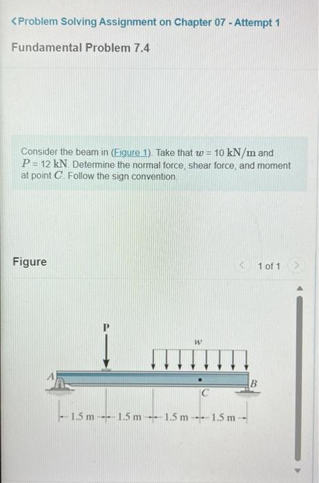 Solved Consider the beam in figure. Take that w=10kN/m and | Chegg.com