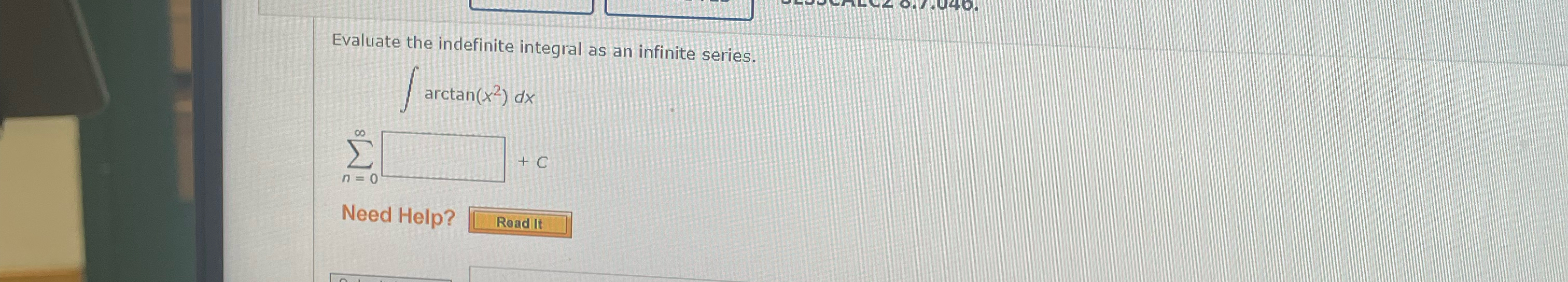 Solved Evaluate the indefinite integral as an infinite | Chegg.com