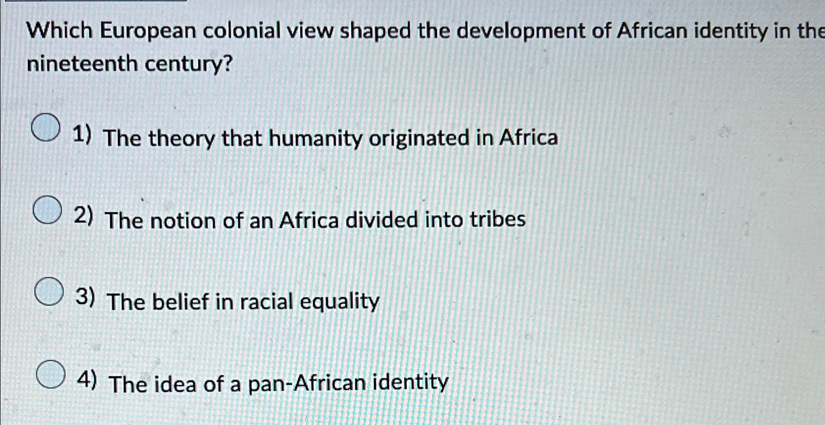 Solved Which European colonial view shaped the development | Chegg.com