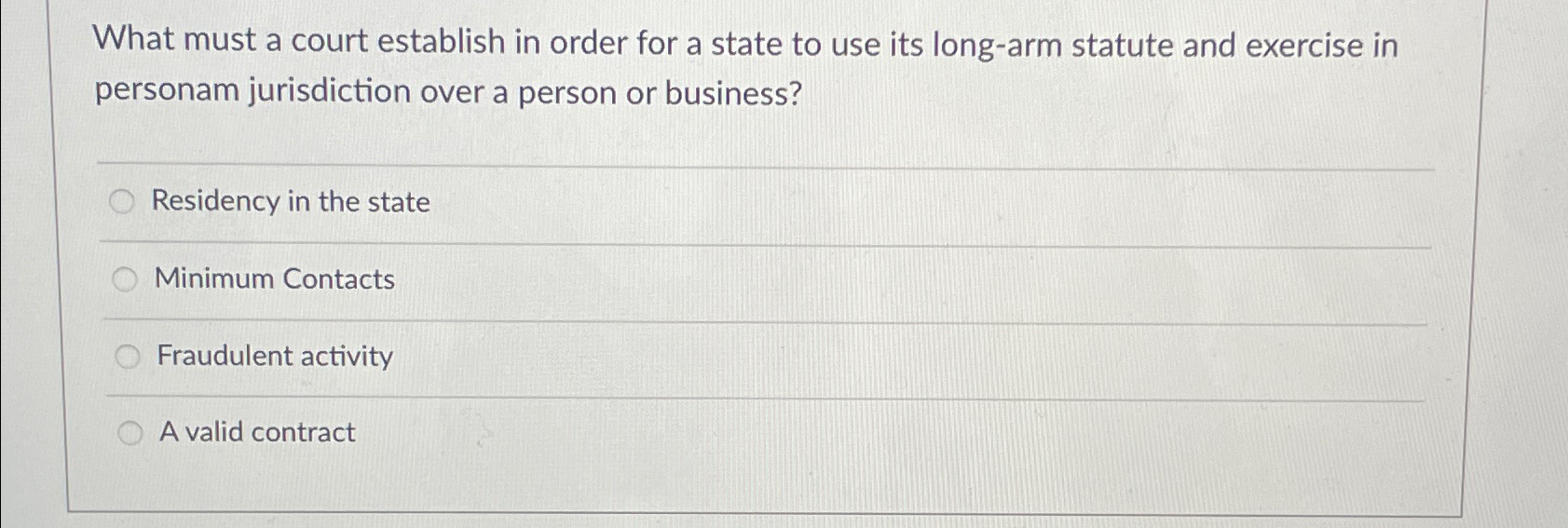 Solved What must a court establish in order for a state to | Chegg.com