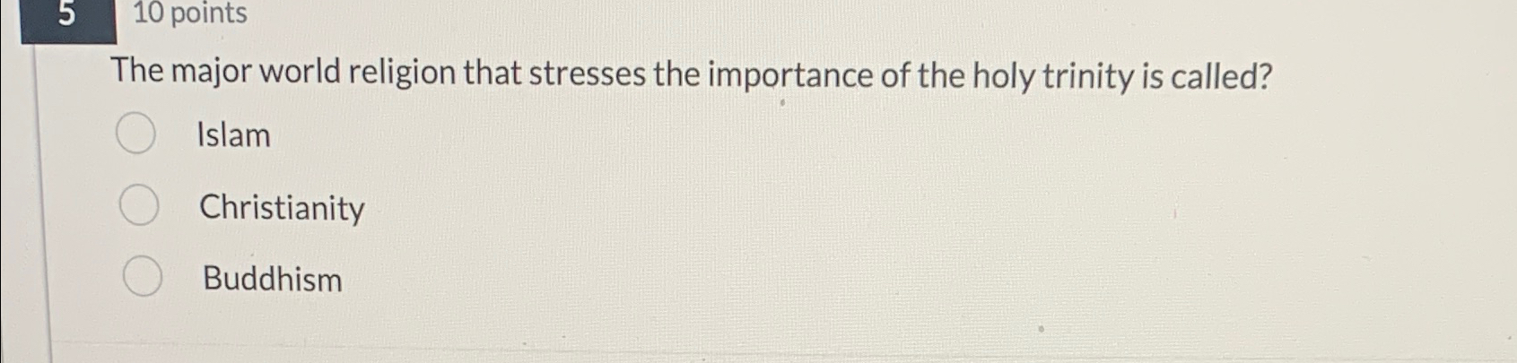Solved The major world religion that stresses the importance | Chegg.com