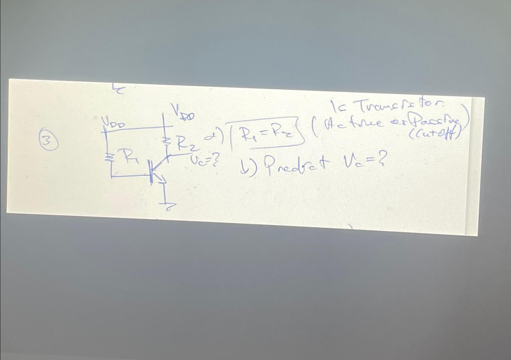 Solved b) ﻿Predrct Vc= ? | Chegg.com