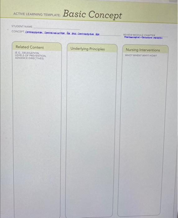 Solved Active Learning Template (Basic Concept). Concept is- | Chegg.com
