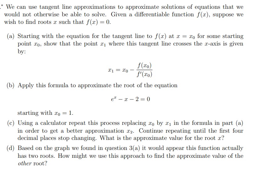 Solved We can use tangent line approximations to approximate | Chegg.com