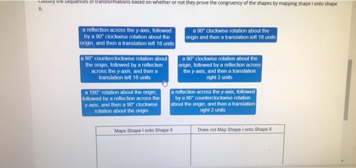 Solved Drag each sequence of transformations to the correct | Chegg.com