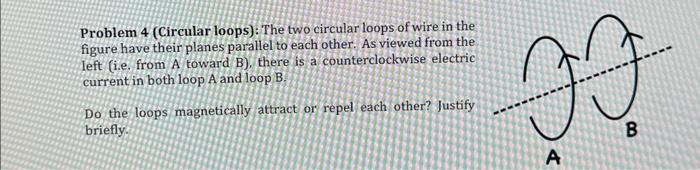 Solved Problem 4 (Circular loops): The two circular loops of | Chegg.com