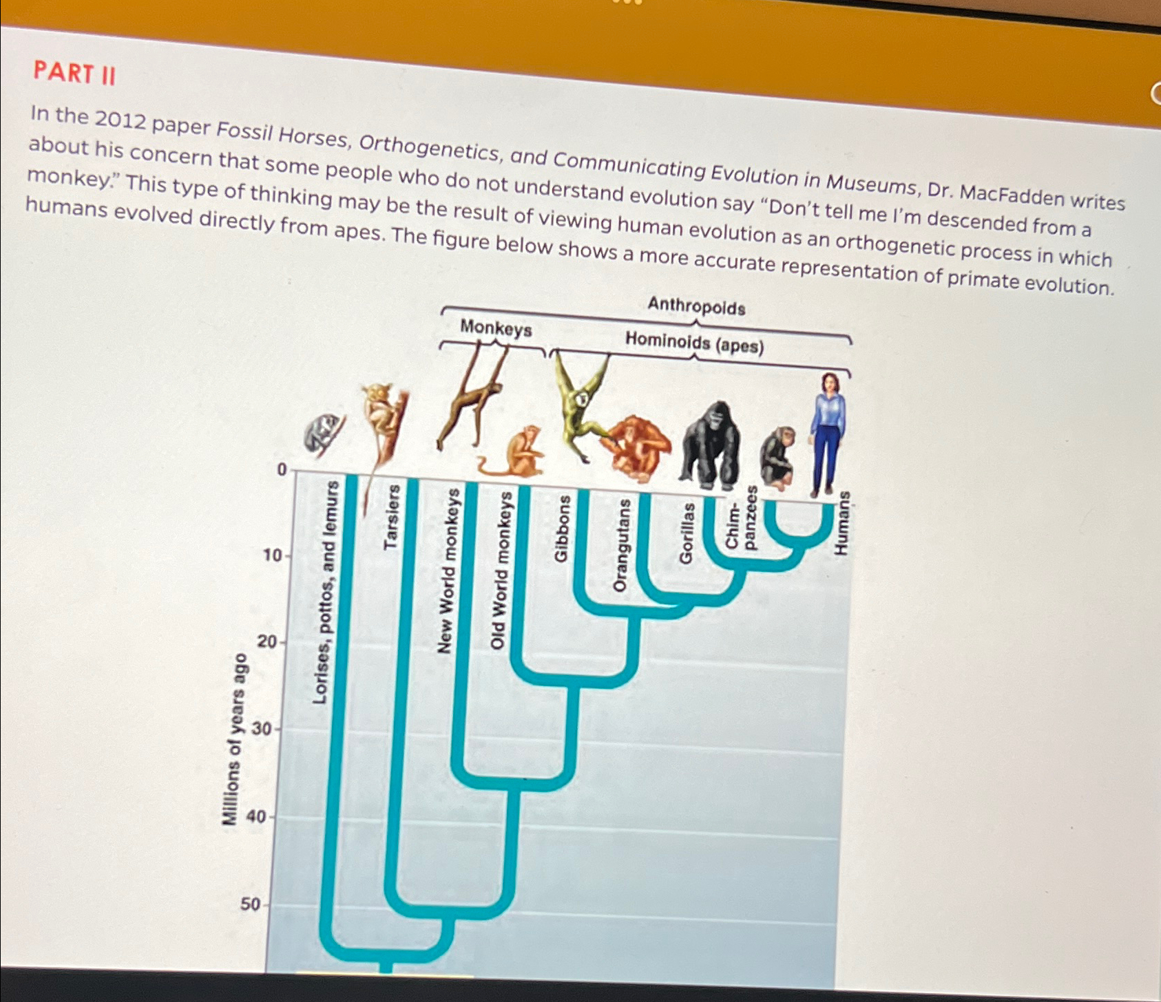 Solved PART IIIn the 2012 ﻿paper Fossil Horses, | Chegg.com
