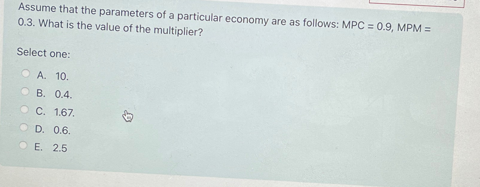 Solved Assume that the parameters of a particular economy | Chegg.com
