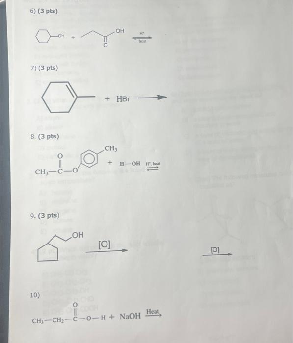 Solved 6) (3 pts) beat x 7) (3 pts) 8. (3 pts) 9. (3 pts) | Chegg.com Solved 6) (3 pts) beat x 7) (3 pts) 8. (3 pts) 9. (3 pts) | Chegg.com