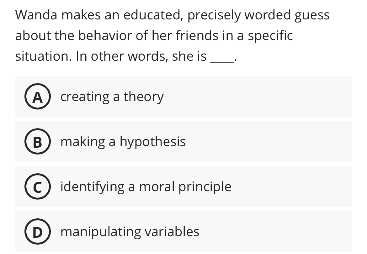 Solved Wanda makes an educated, precisely worded guess about | Chegg.com