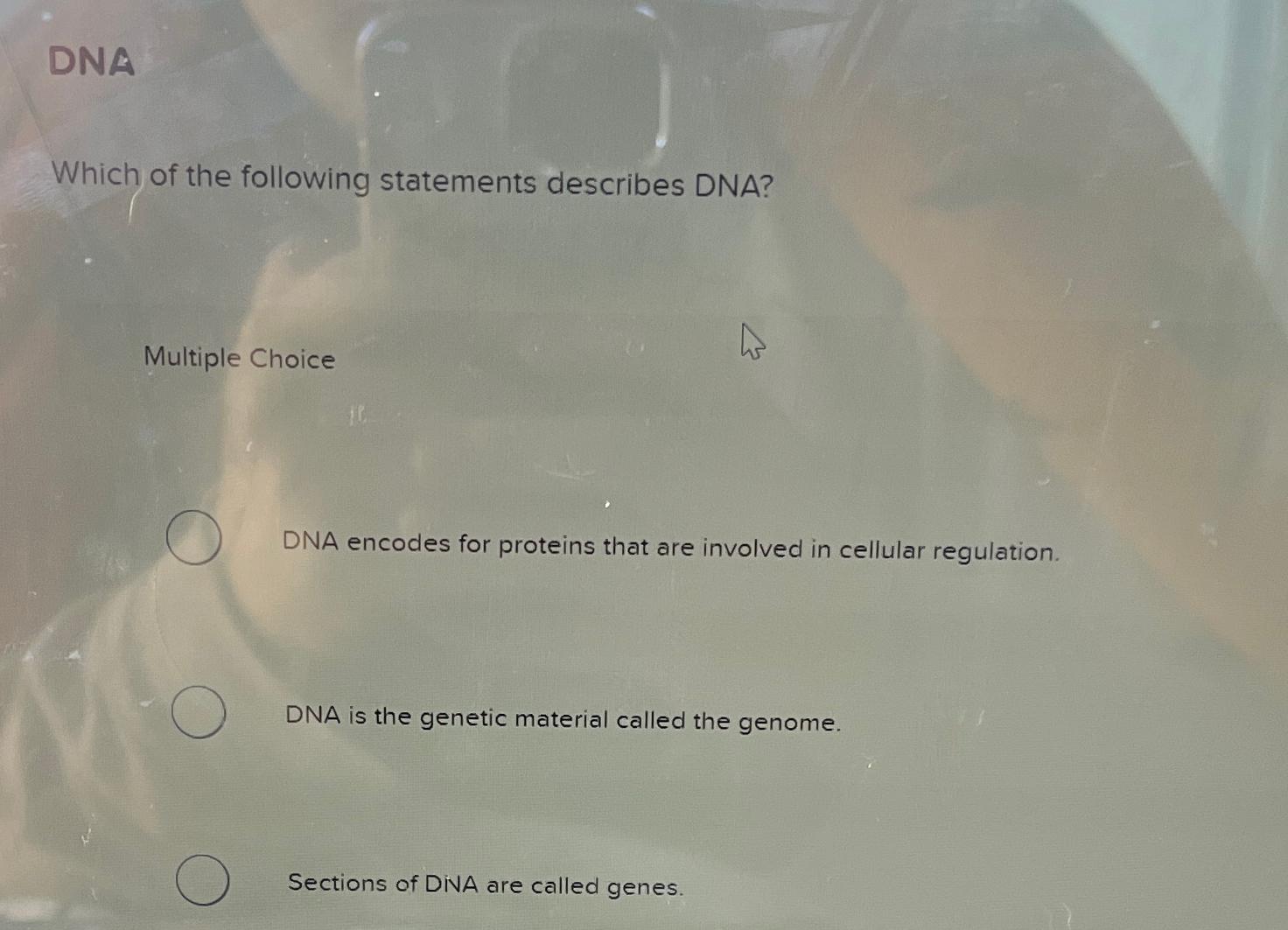Solved DNAWhich of the following statements describes | Chegg.com